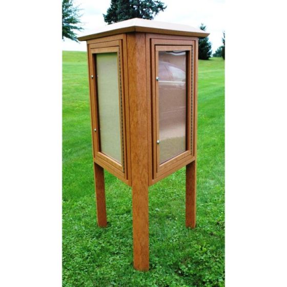 Three Sided Kiosk | 3 Sided Message Center | Three Sided Message Board ...
